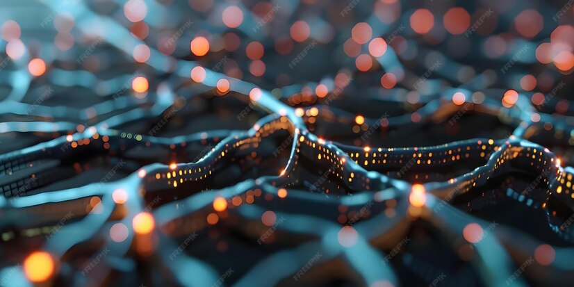 Premium Photo | Visualizing a neural network chatbot AI using 3D ...