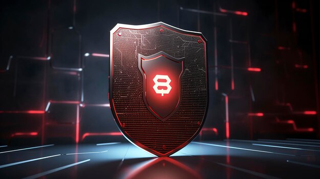 Premium AI Image | A visually appealing shot of a digital shield ... Premium AI Image | A visually appealing shot of a digital shield ...