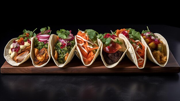 Premium AI Image | Visually_Captivating_Arrangement_Tacos Premium AI Image | Visually_Captivating_Arrangement_Tacos