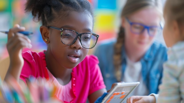 Visually Impaired Student Using Braille Tablet with Teacher Assistance ... Visually Impaired Student Using Braille Tablet with Teacher Assistance ...