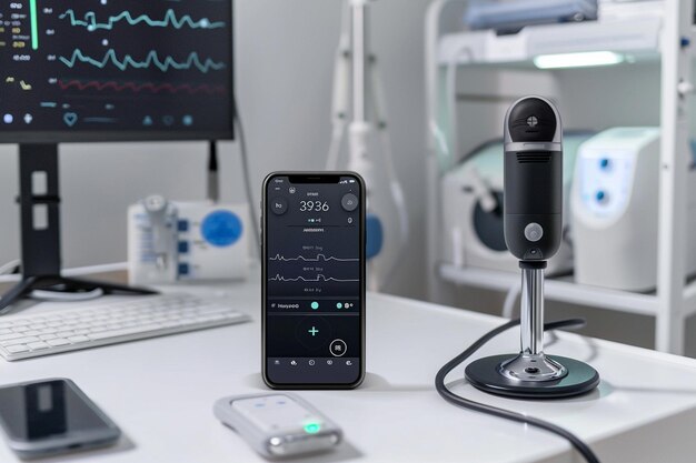 Premium Photo | A voice biometrics app on a healthcare device for ... Premium Photo | A voice biometrics app on a healthcare device for ...