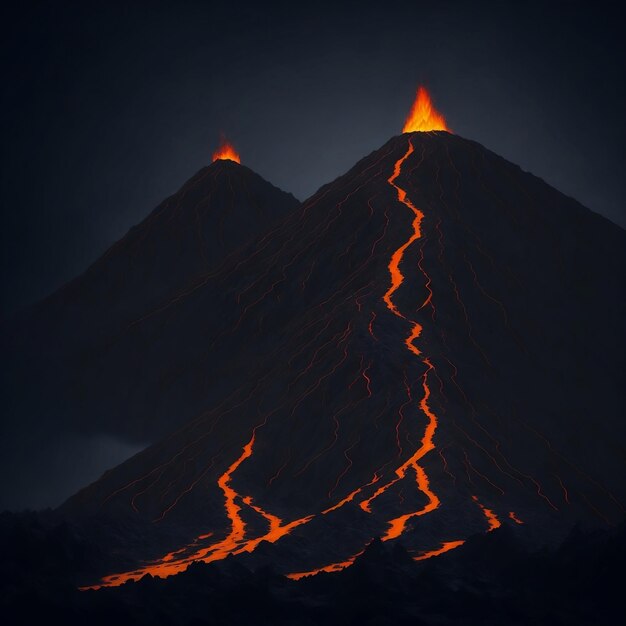 Premium AI Image | A volcano Generative AI Premium AI Image | A volcano Generative AI