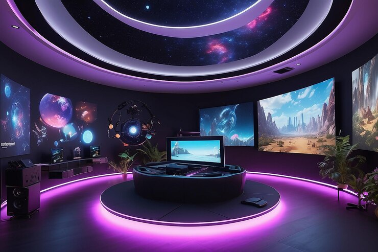 Premium Ai Image Vr Sensory Wonderland Interactive Gaming Oasis