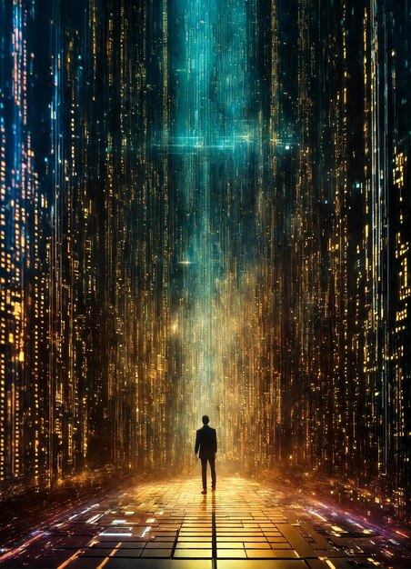 Premium Photo | Wallpaper of abstract futuristic cyberspace with binary ... Premium Photo | Wallpaper of abstract futuristic cyberspace with binary ...