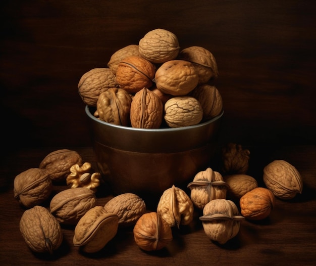 Premium AI Image | Walnuts Premium AI Image | Walnuts