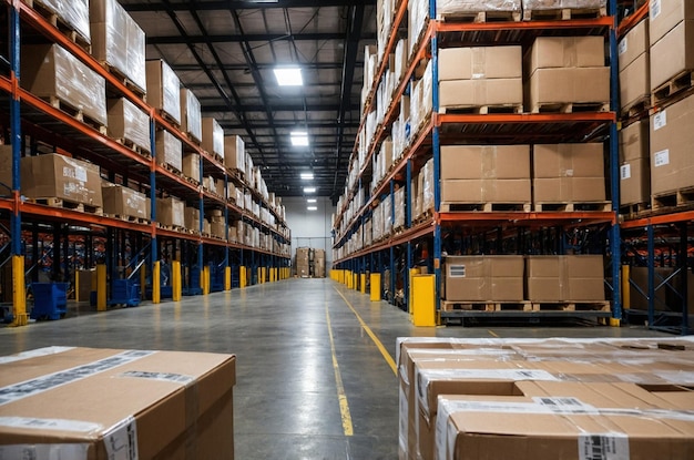 Warehouse for ecommerce fulfillment works | Premium AI-generated image Warehouse for ecommerce fulfillment works | Premium AI-generated image