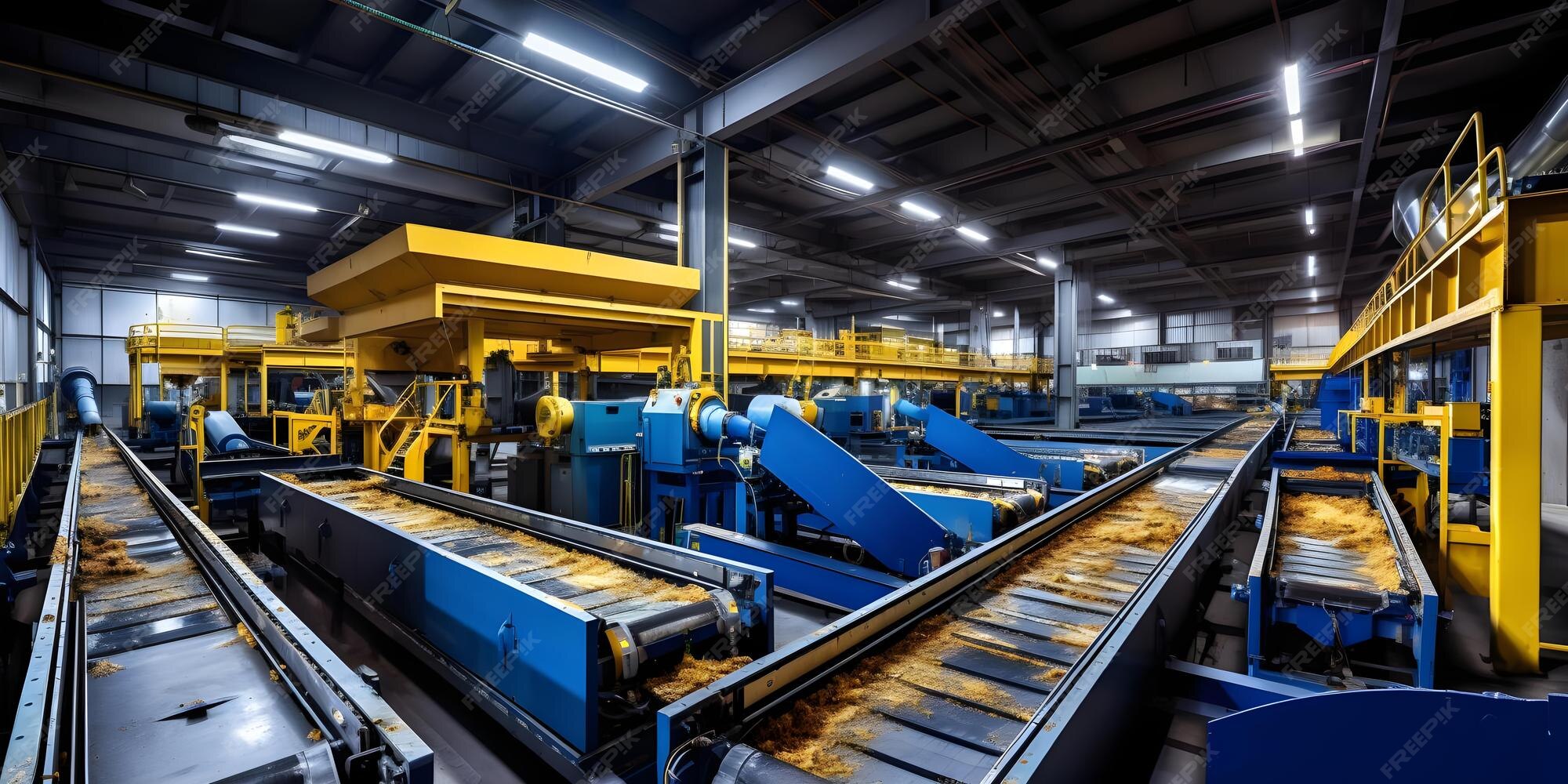 Premium Photo | A waste sorting facility with conveyors sorting various ... Premium Photo | A waste sorting facility with conveyors sorting various ...