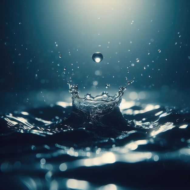 Premium AI Image | Water drop about to create ripple effect Premium AI Image | Water drop about to create ripple effect