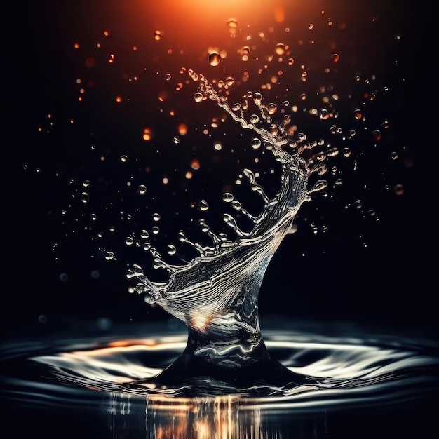 Premium AI Image | Water drop about to create ripple effect Premium AI Image | Water drop about to create ripple effect
