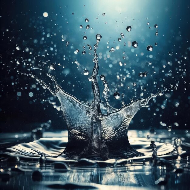 Premium AI Image | Water drop about to create ripple effect Premium AI Image | Water drop about to create ripple effect