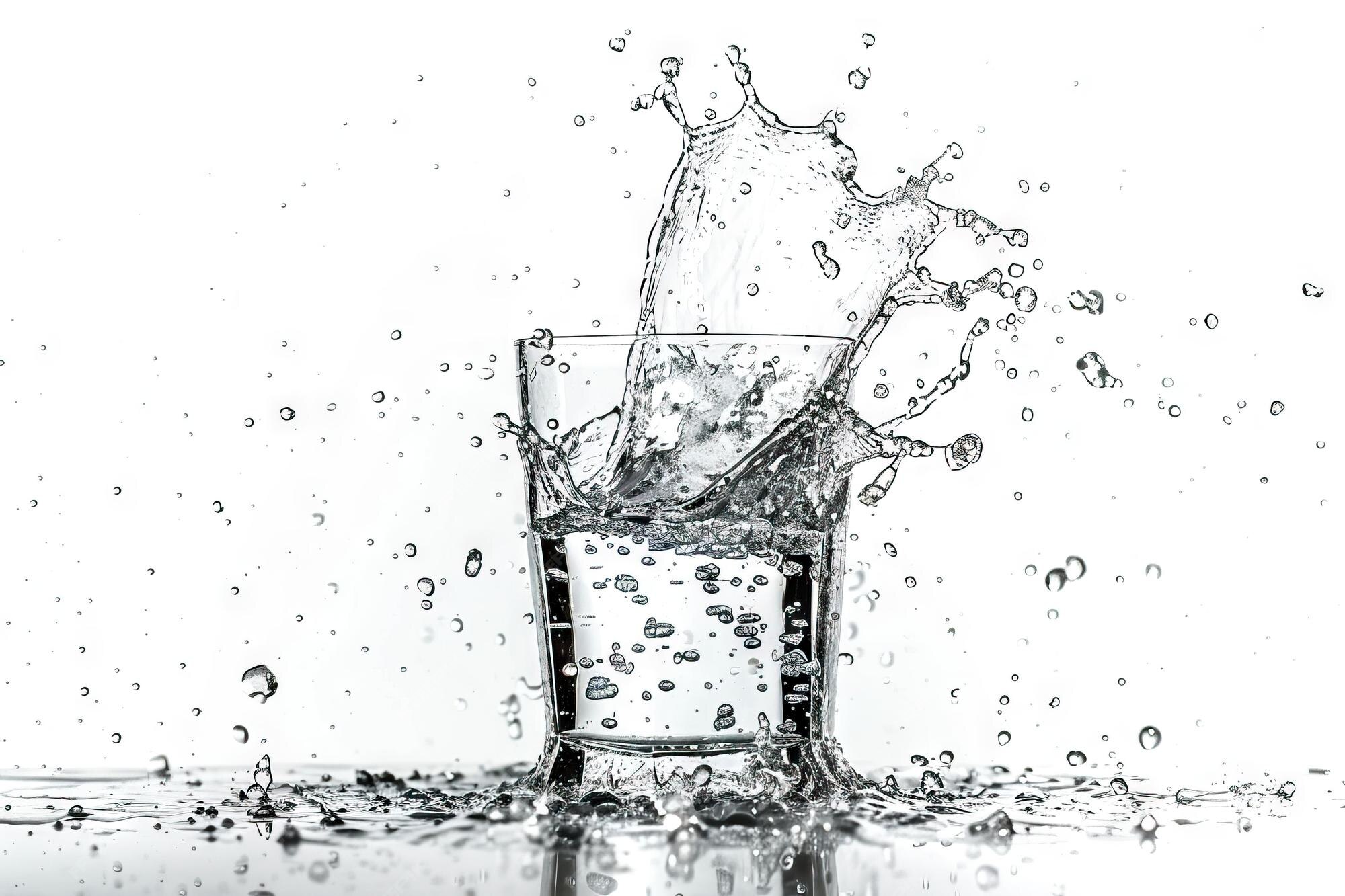 Premium Photo Water Splash In Glass Isolated On White Background
