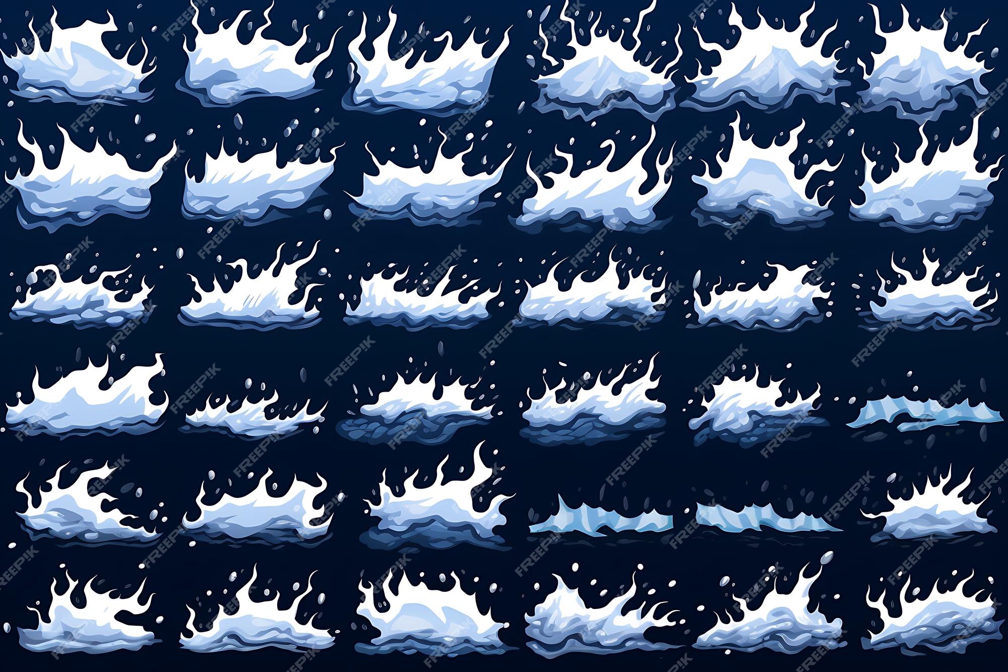 Water splash sequence animation sprite sheet | Premium AI-generated image Water splash sequence animation sprite sheet | Premium AI-generated image