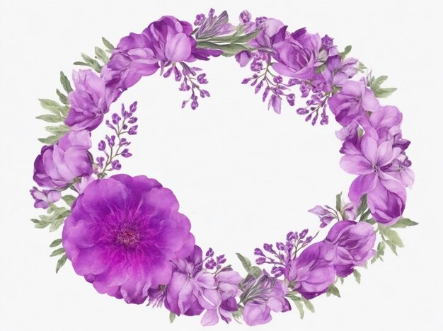 Premium Photo | Watercolor floral frame AI Generative Premium Photo | Watercolor floral frame AI Generative