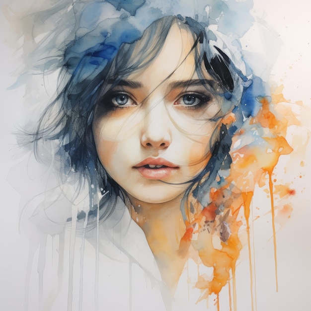 Watercolor Painting A Blend Of Realism And Fantasy | Premium AI ... Watercolor Painting A Blend Of Realism And Fantasy | Premium AI ...