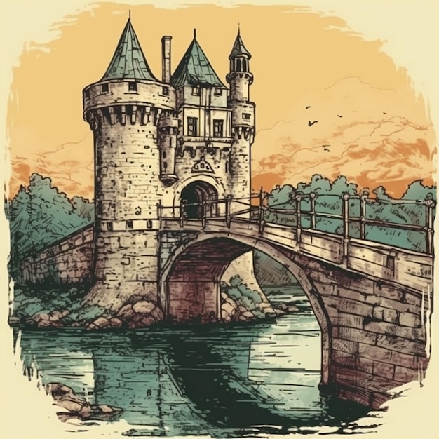 Premium Photo | Watercolor painting of a magnificent castle Premium Photo | Watercolor painting of a magnificent castle