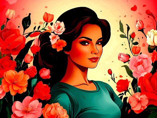 Premium Photo | Watercolor women's day design girl power women power ... Premium Photo | Watercolor women's day design girl power women power ...
