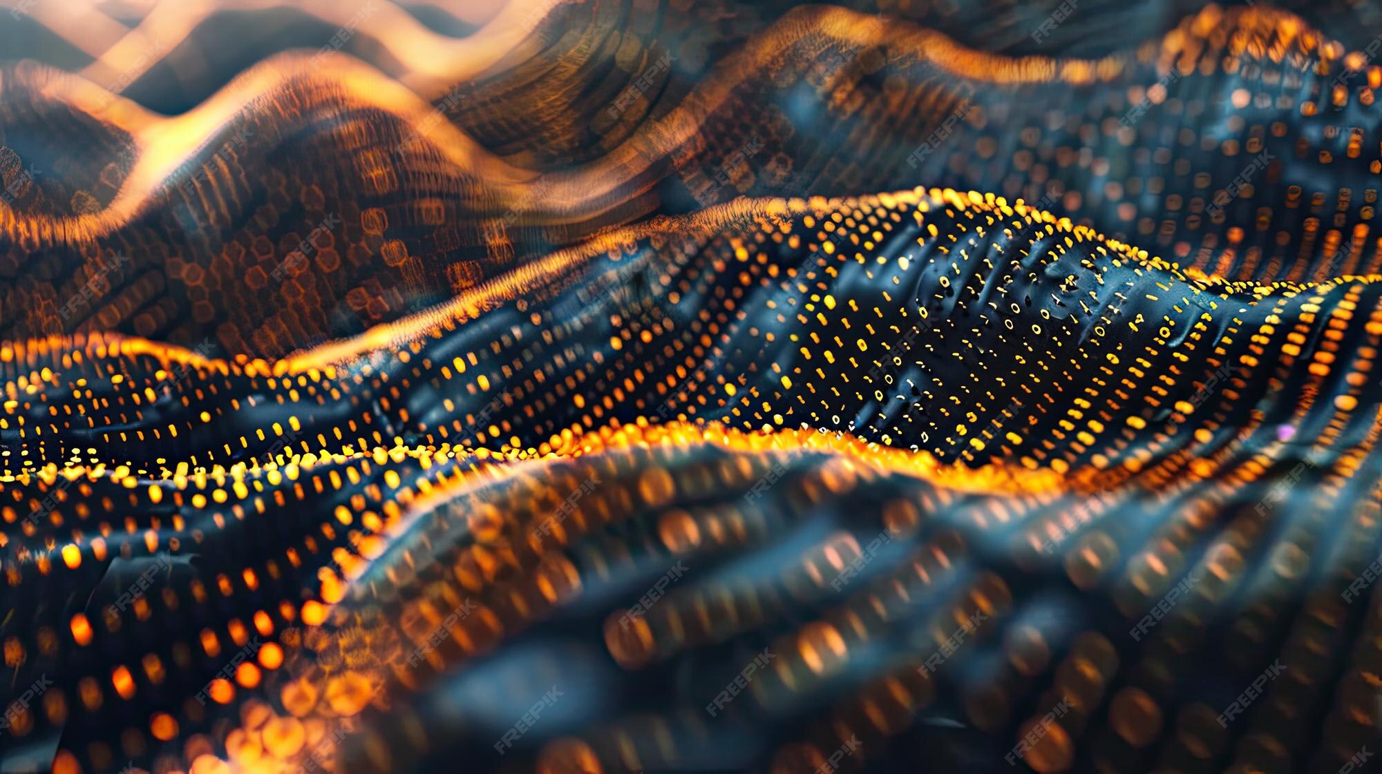 Waves In Digital Binary Code Structure Data Storage Data Encryption Data Flow Premium Ai