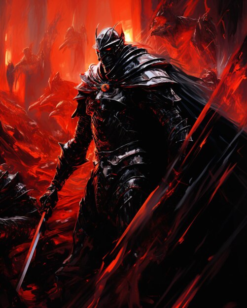 Premium AI Image | Way to the hell surreal fantasy painting war scene ... Premium AI Image | Way to the hell surreal fantasy painting war scene ...