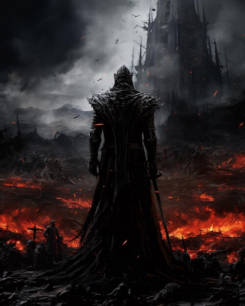 Premium AI Image | Way to the hell surreal fantasy painting war scene ... Premium AI Image | Way to the hell surreal fantasy painting war scene ...