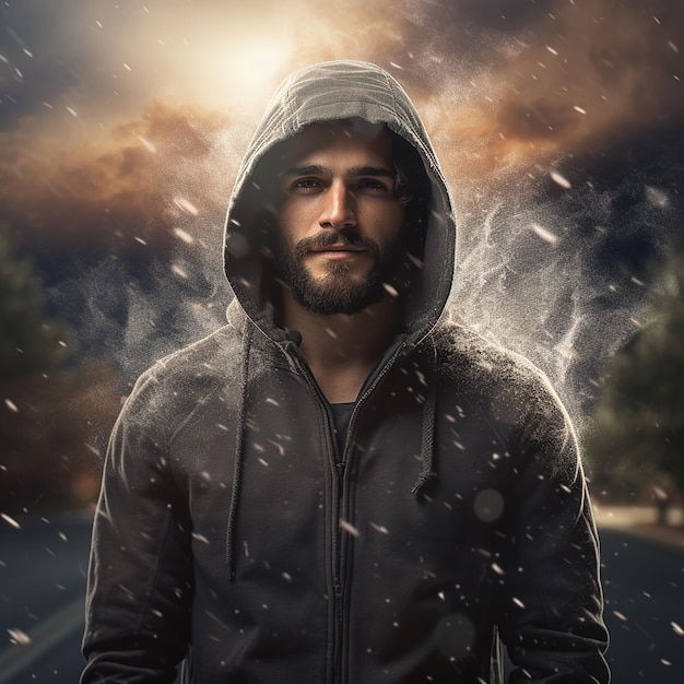 Premium AI Image | Weather Effects Composition Premium AI Image | Weather Effects Composition