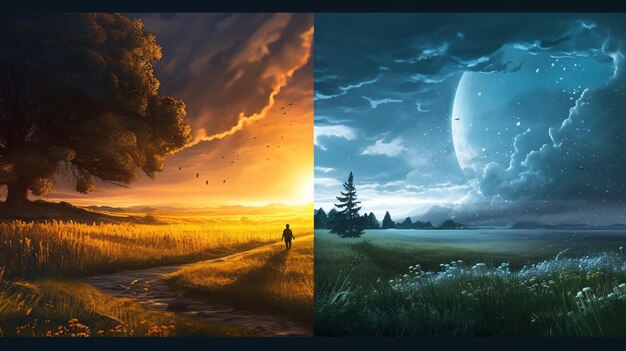 Premium AI Image | Weather effects composition Premium AI Image | Weather effects composition