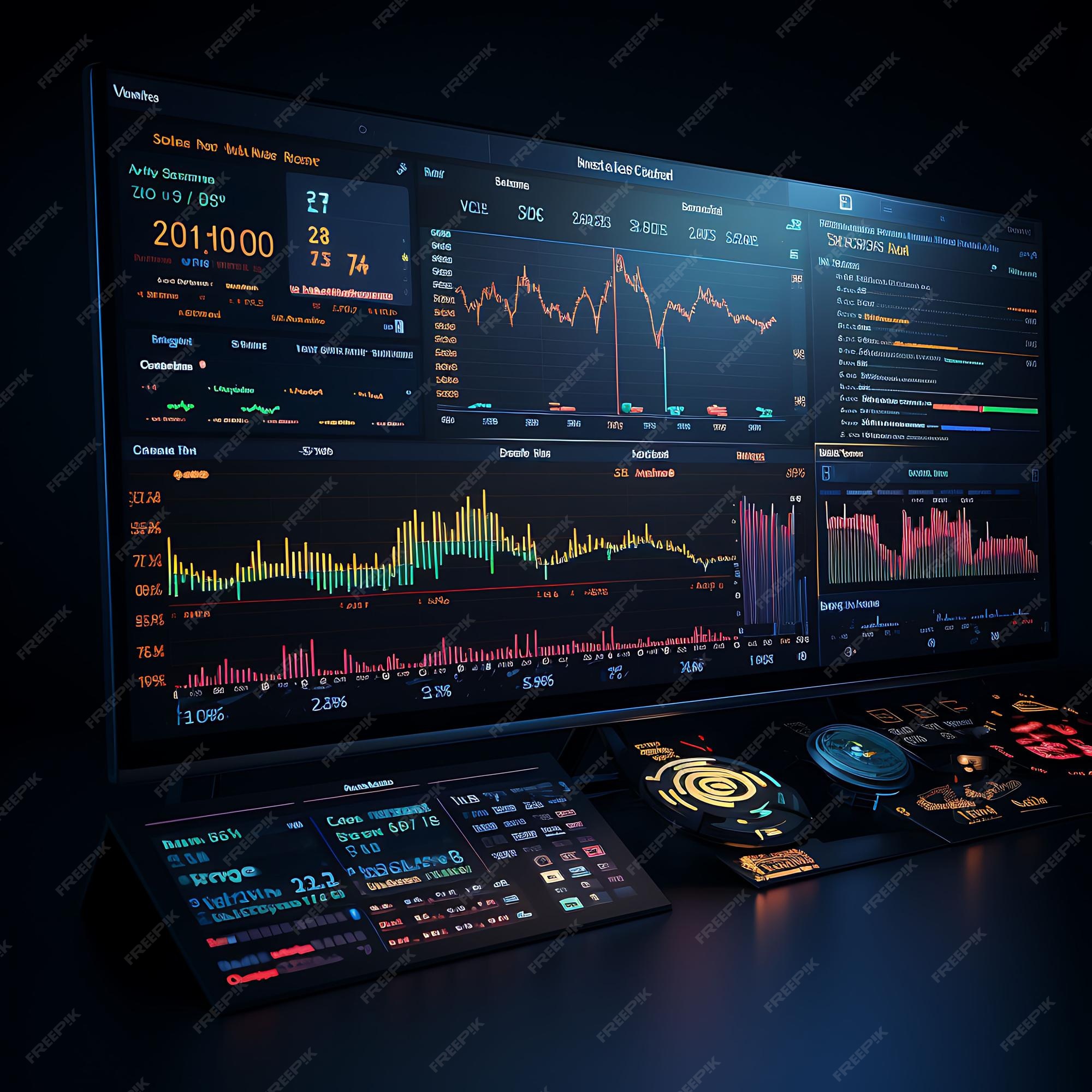 Premium AI Image | Web Dashboard Algorithmic Trading Dashboard With ...