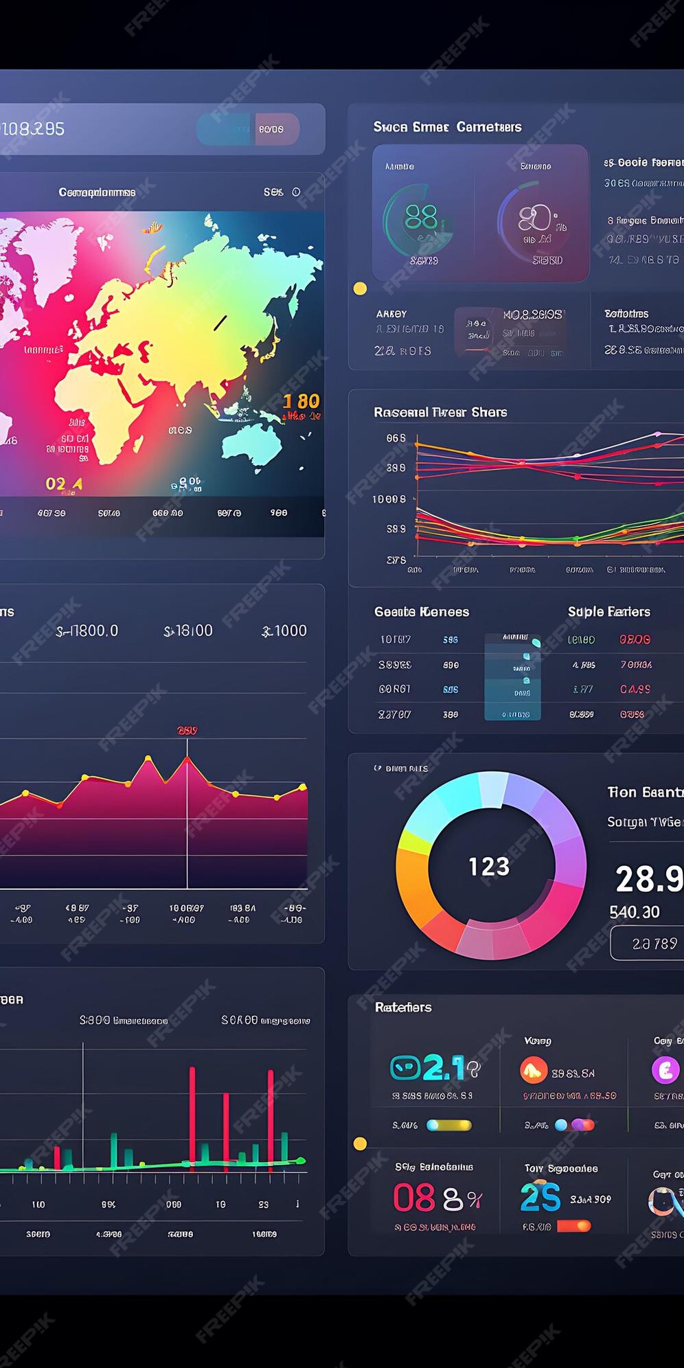 Premium Ai Image Web Dashboard Analytics Data Analytics Dashboard Widget Based Layout Profe