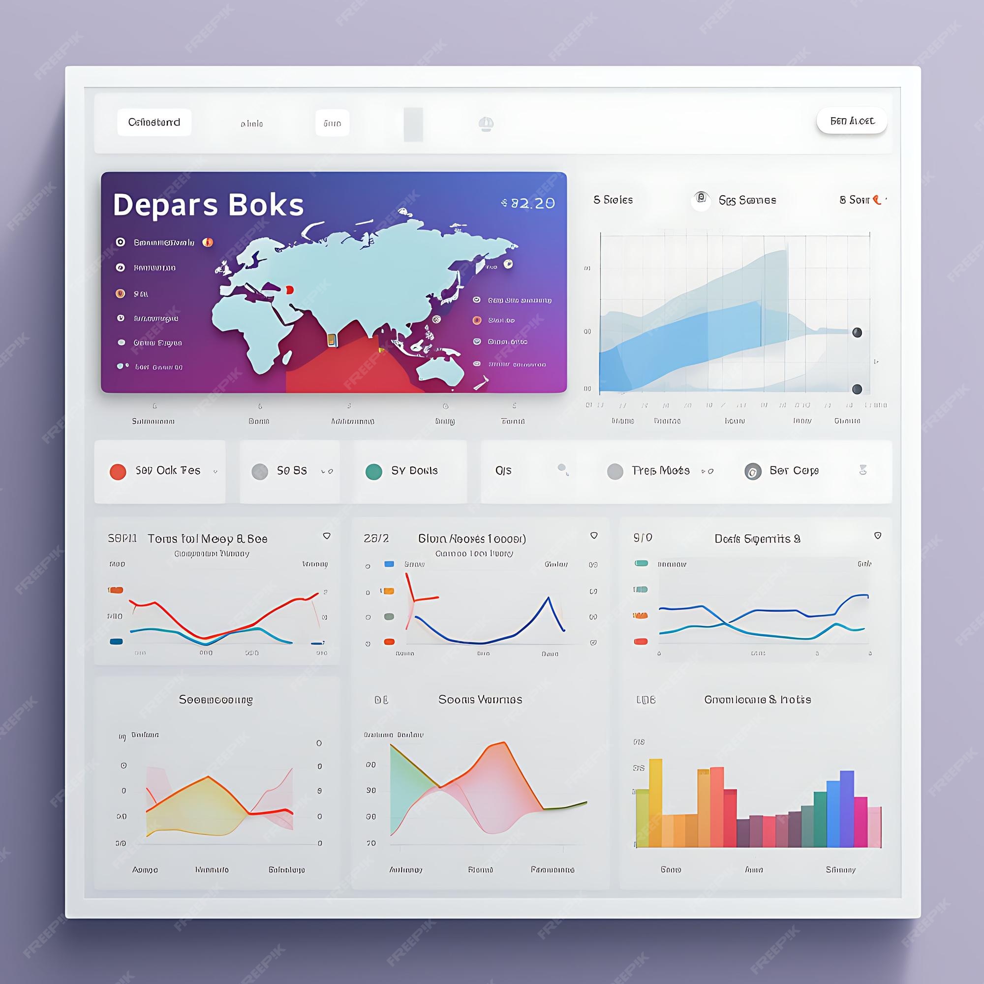 Premium AI Image | Web Dashboard Analytics Data Analytics Dashboard Widget Based Layout Profe ...
