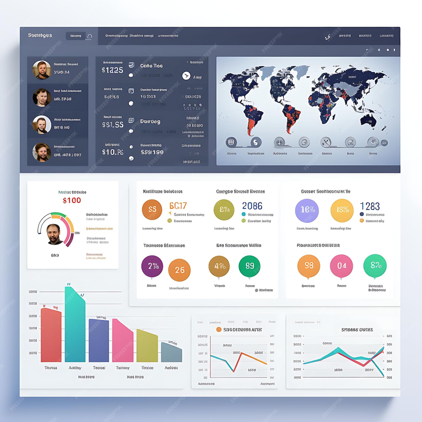 Premium Photo | Web Dashboard Hr Employee Performance Dashboard Widget Based Layout Struct ...