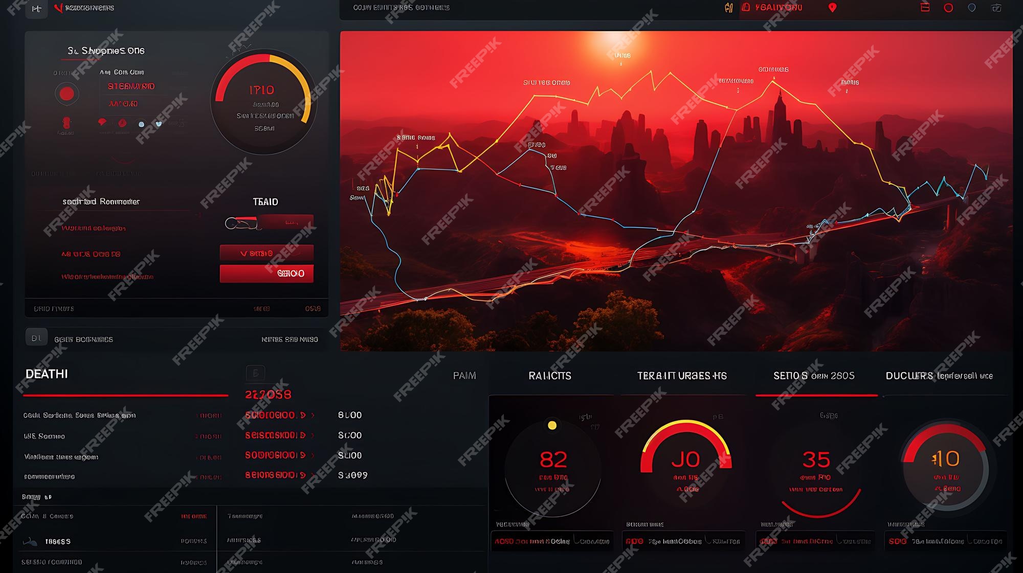 Premium Ai Image Web Dashboard Risk Monitoring Dashboard With Real