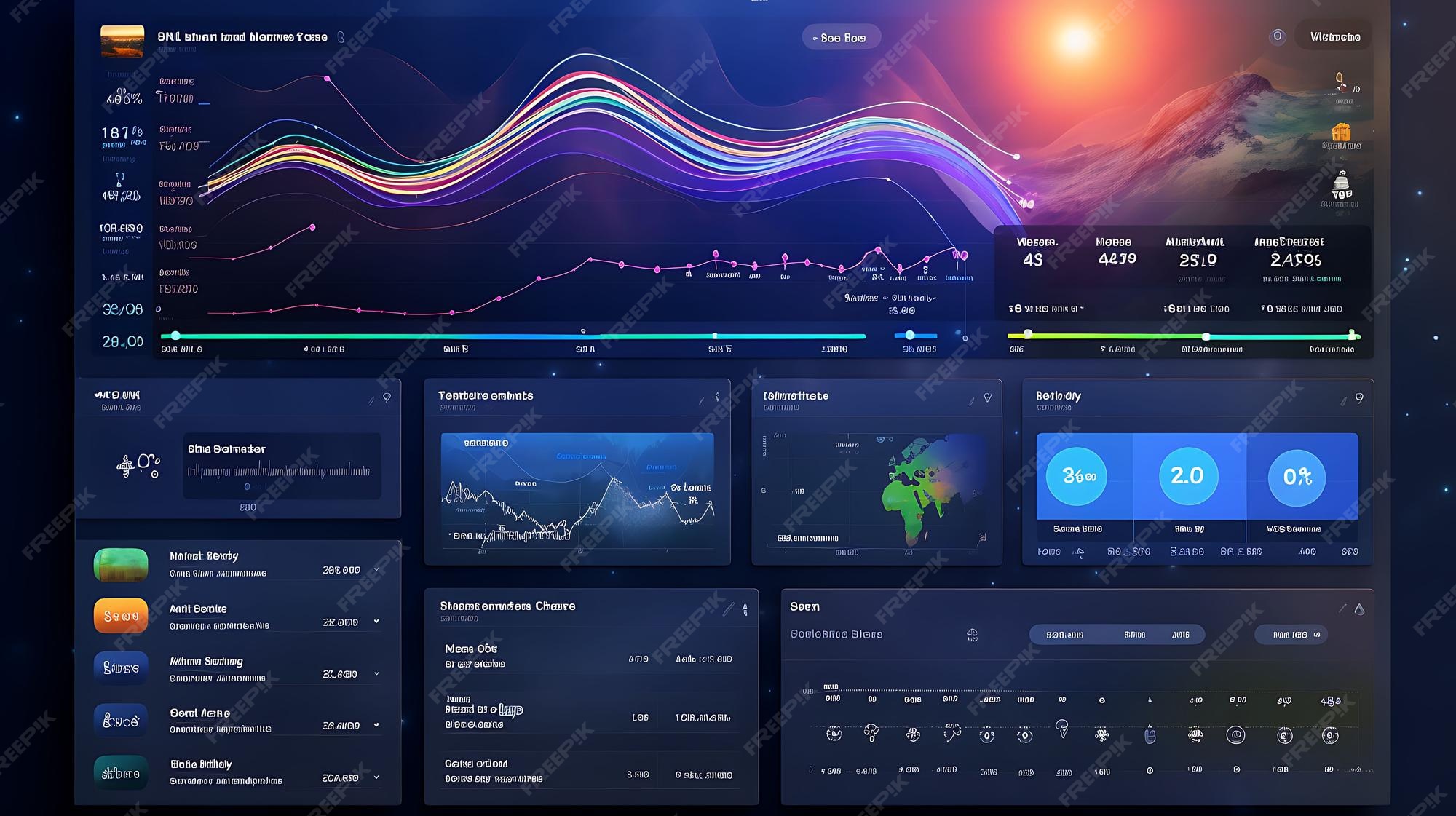 Premium Photo | Web Dashboard Telecom Network Performance Dashboard Widget Based Layout St ...