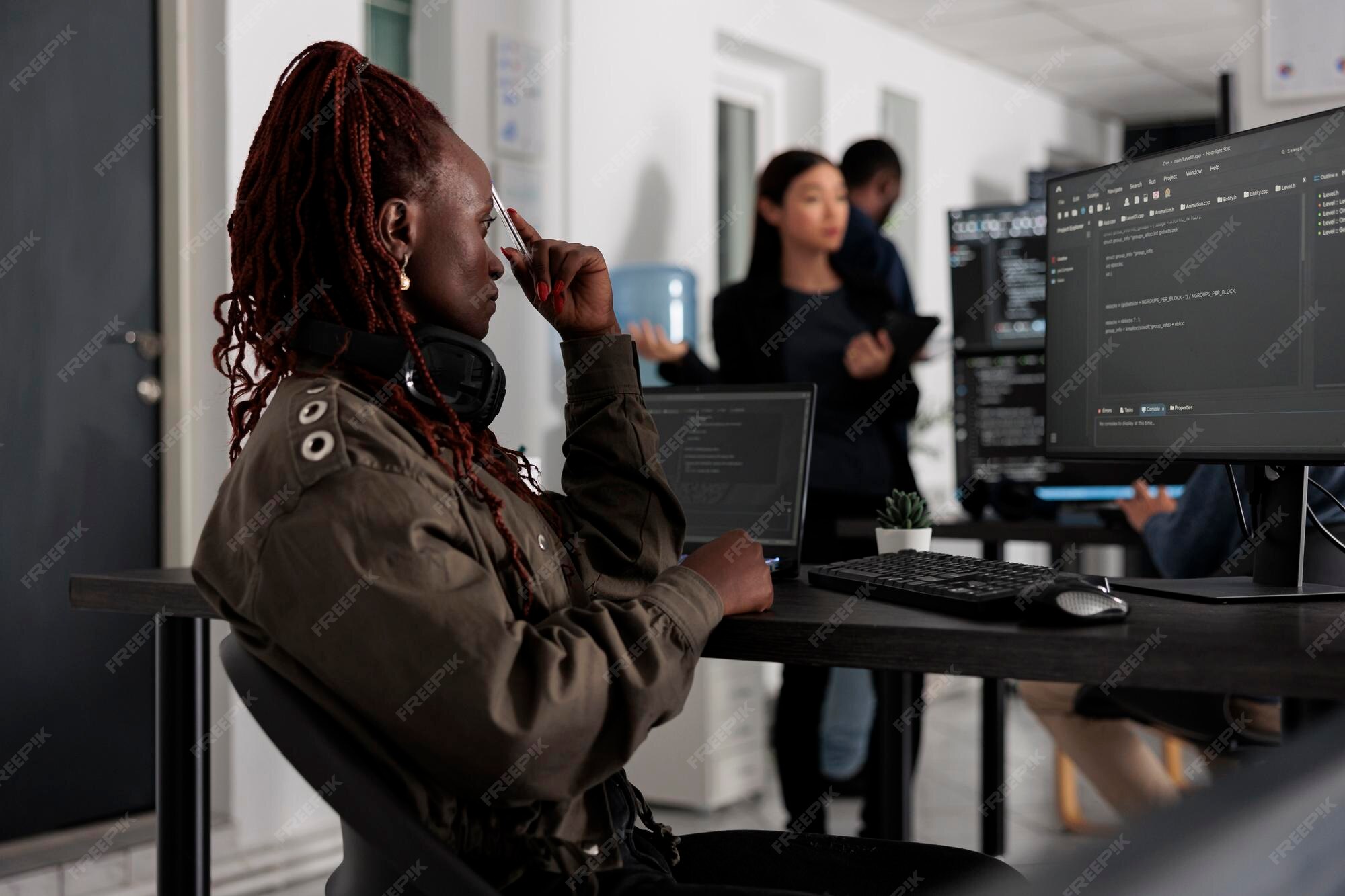 Premium Photo | Web developer brainstorming programming ideas trying to write code and create ...