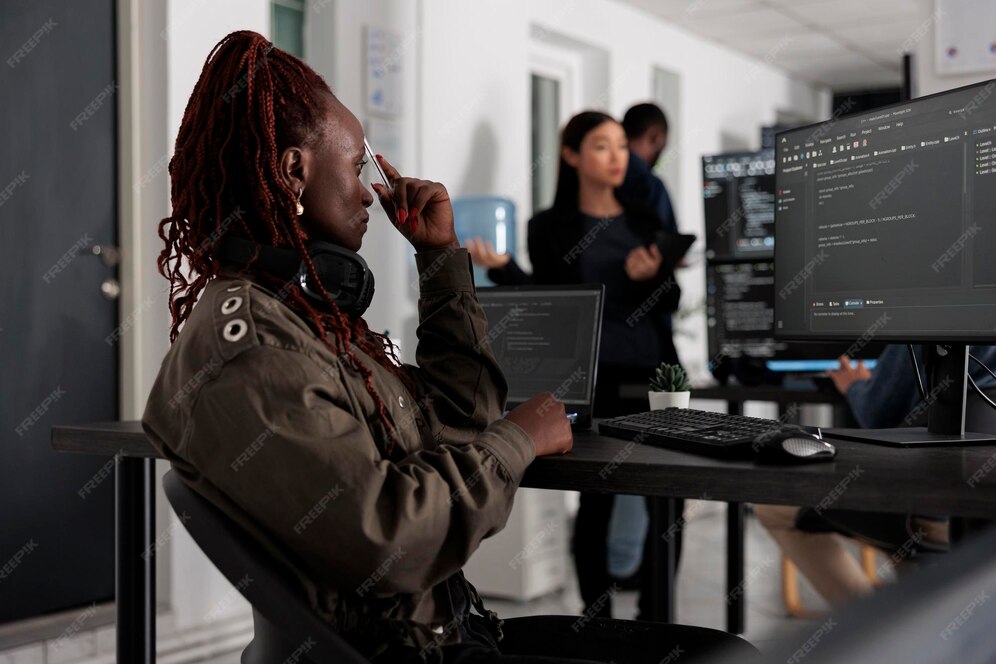 Premium Photo | Web developer brainstorming programming ideas trying to write code and create ...