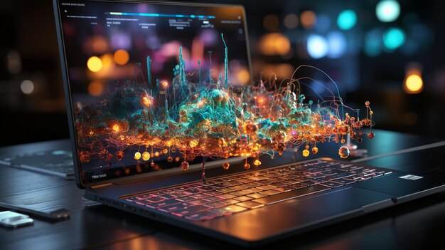 Premium Ai Image Web Development Coding And Programming Of A Site Or Application On Laptop