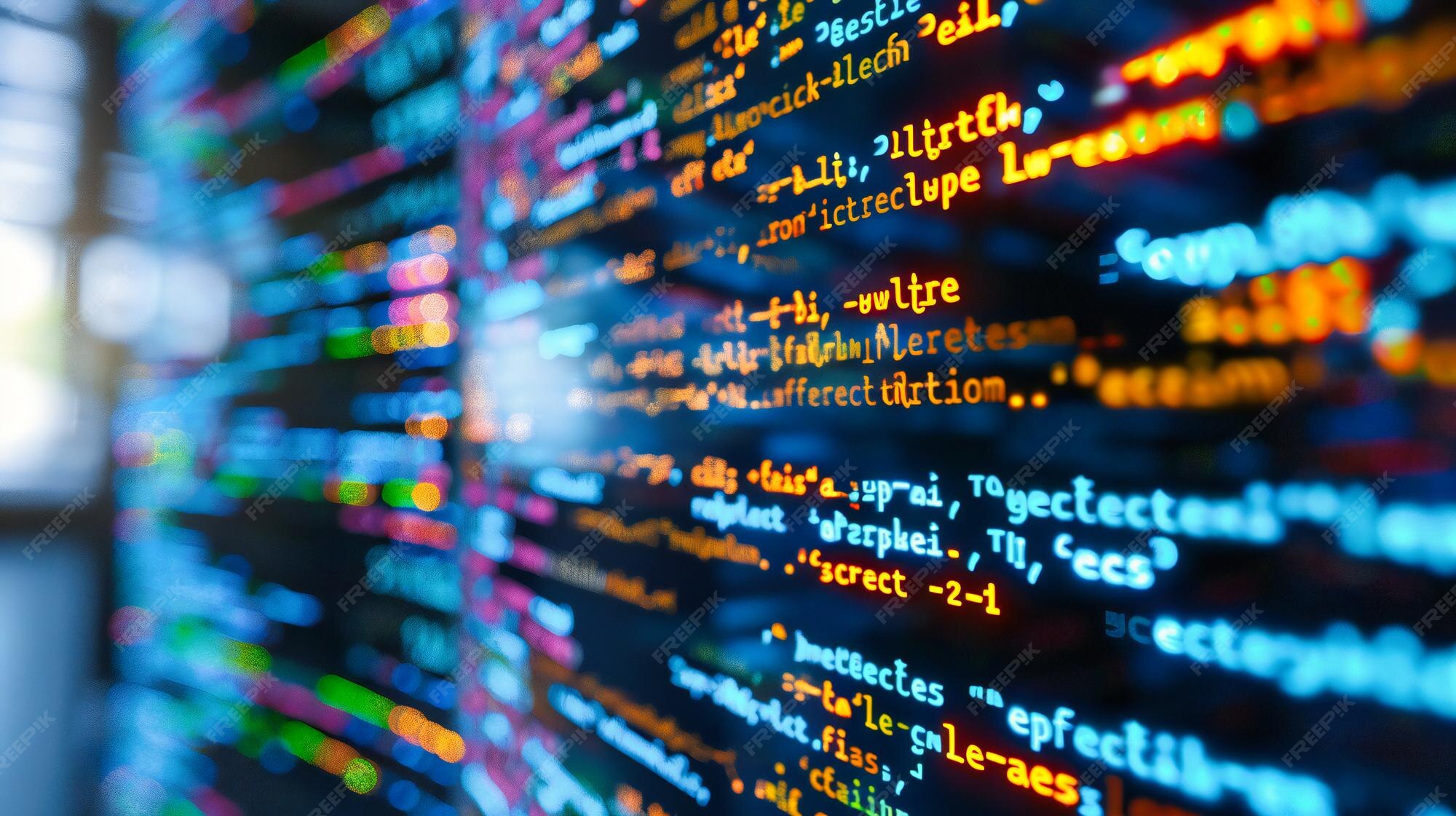 Premium Photo | Web development and programming concept with computer screen showing digital ...