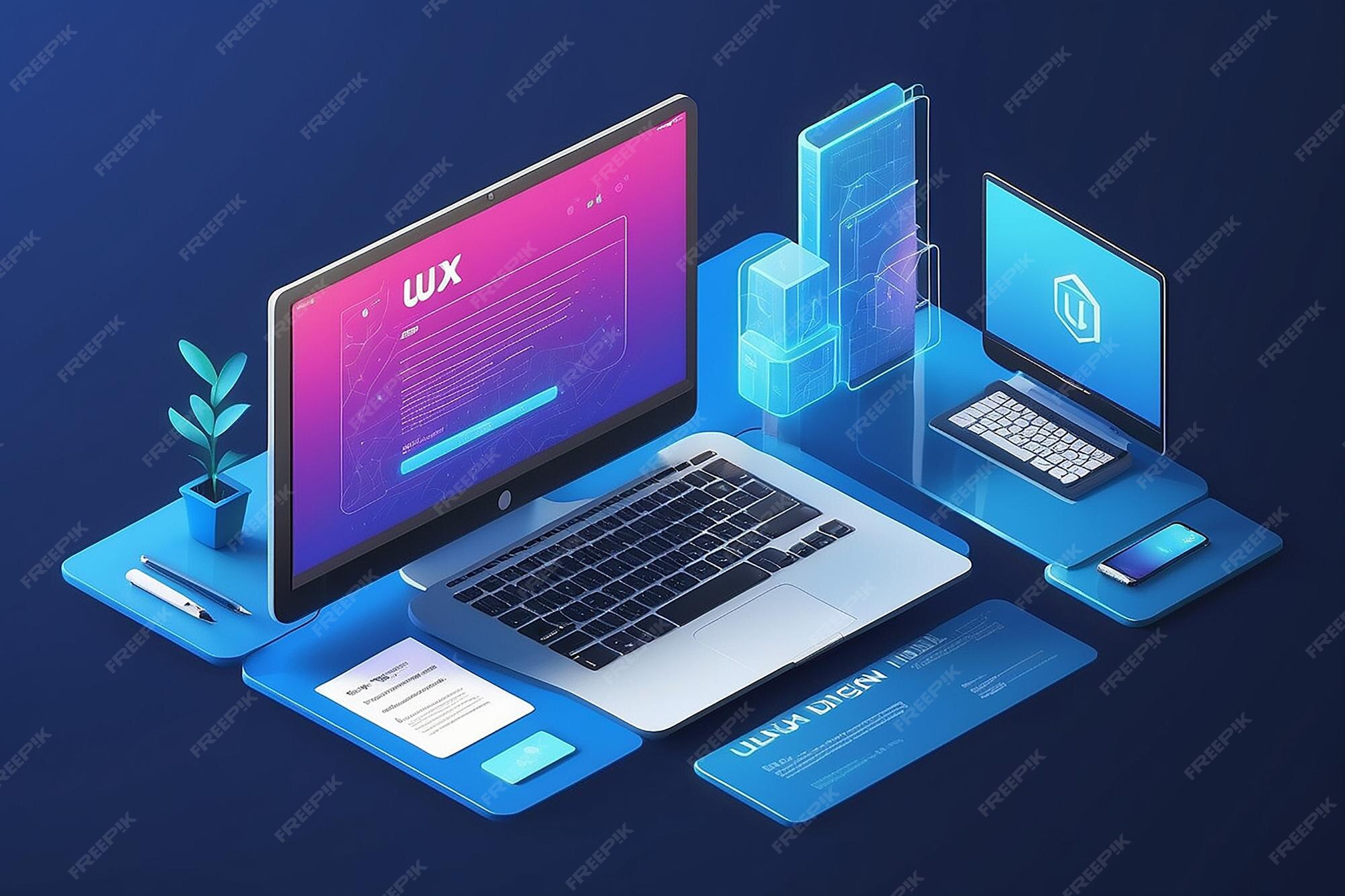 Premium Photo Web Uiux Design Web Development Concept Web Design Application Design Coding