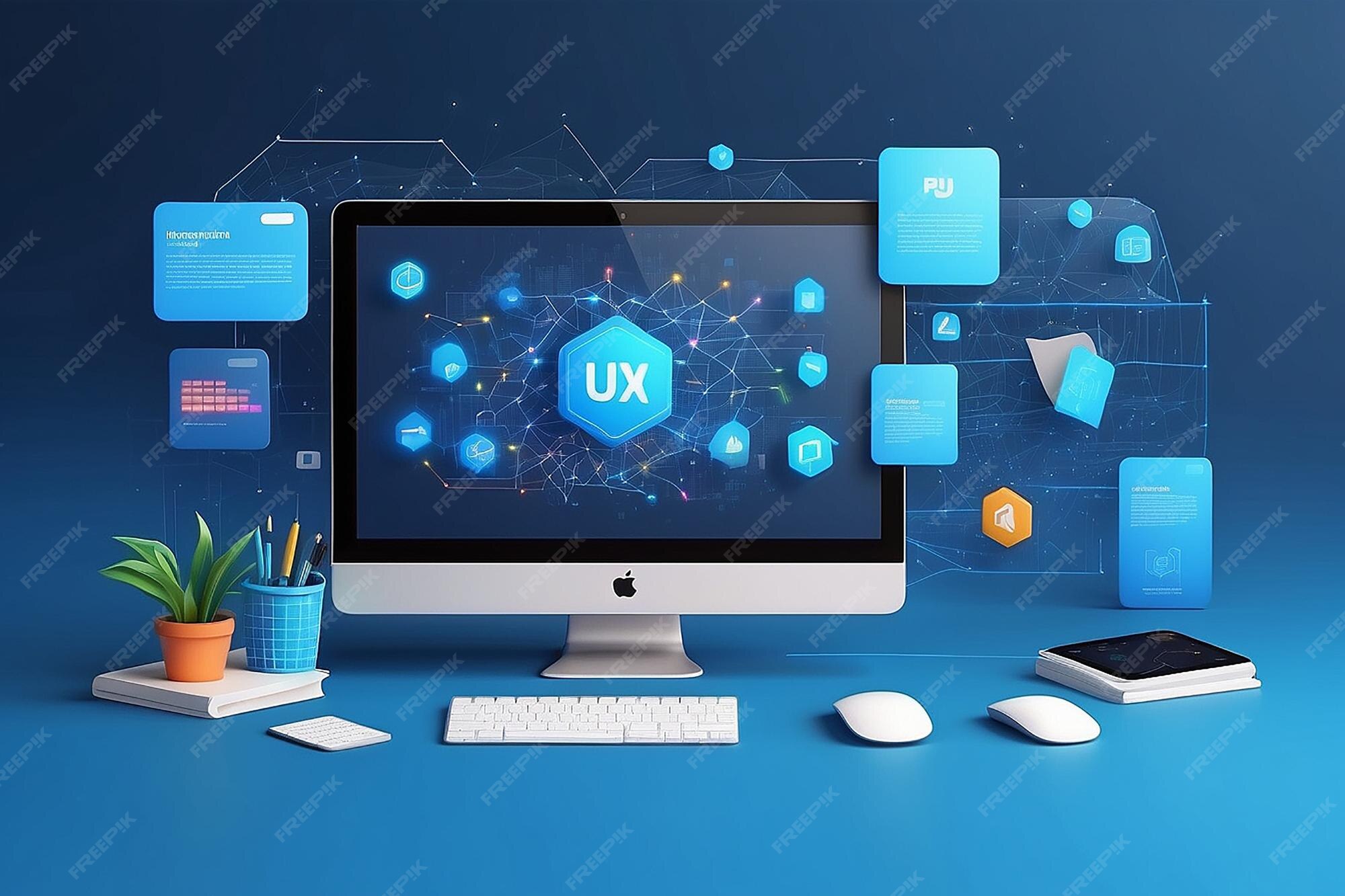 Premium Photo | Web UIUX design web development concept Web design application design coding