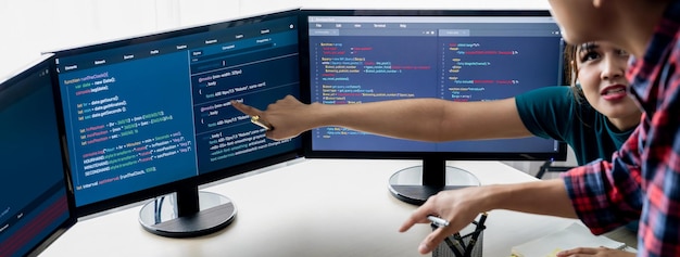 Premium Photo | Website developer team brainstorming and sharing idea ... Premium Photo | Website developer team brainstorming and sharing idea ...