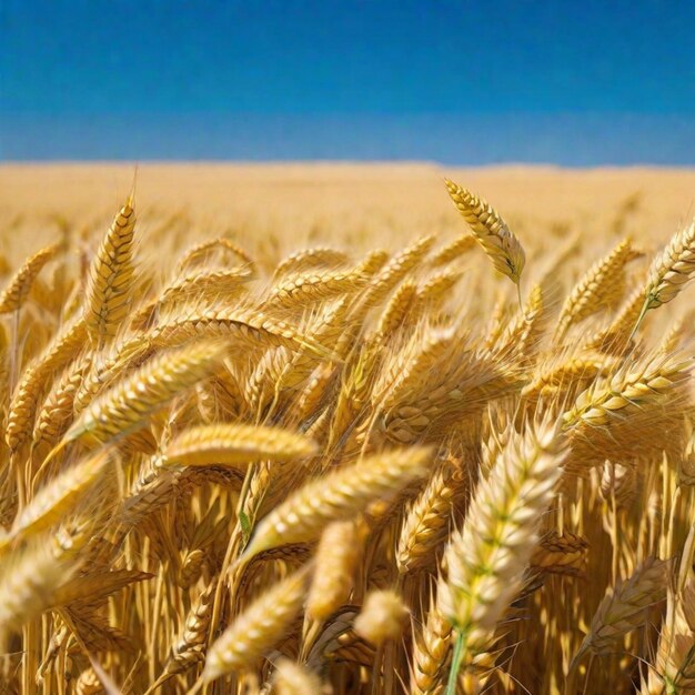 Premium Photo | Wheat field Ears of golden wheat closeup Premium Photo | Wheat field Ears of golden wheat closeup