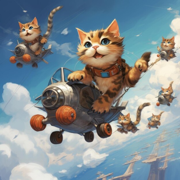 Premium AI Image | The Whimsical Flight of Tortie Cats A Studio Ghibli ... Premium AI Image | The Whimsical Flight of Tortie Cats A Studio Ghibli ...