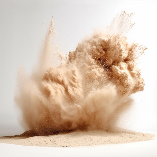 Premium AI Image | A white background with a picture of a sand ... Premium AI Image | A white background with a picture of a sand ...