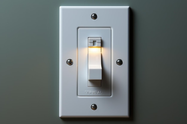Premium AI Image | White light switch with button Generative AI Premium AI Image | White light switch with button Generative AI