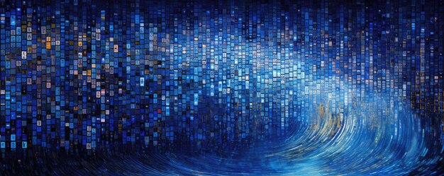 Premium Photo | Wide panoramic representation of a flowing binary code ... Premium Photo | Wide panoramic representation of a flowing binary code ...