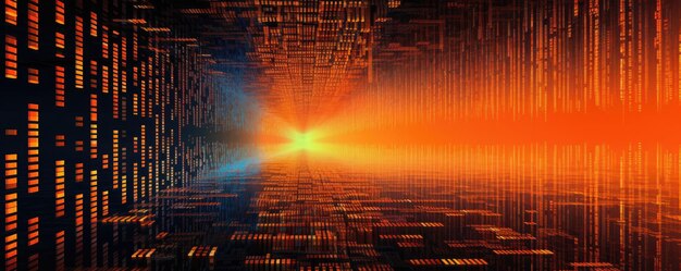 Premium Photo | Wide panoramic representation of a flowing binary code ... Premium Photo | Wide panoramic representation of a flowing binary code ...