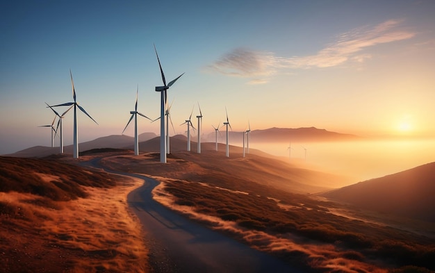Premium AI Image | A Wind Farm Generative Ai Premium AI Image | A Wind Farm Generative Ai