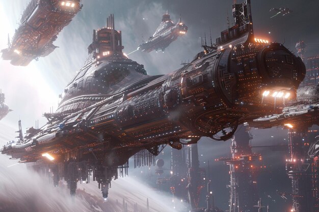 Premium Photo | Witness the aweinspiring journey of colossal alien ... Premium Photo | Witness the aweinspiring journey of colossal alien ...
