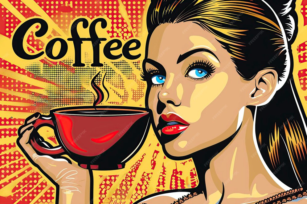 Premium Photo Woman Drinking Coffee In Cafe