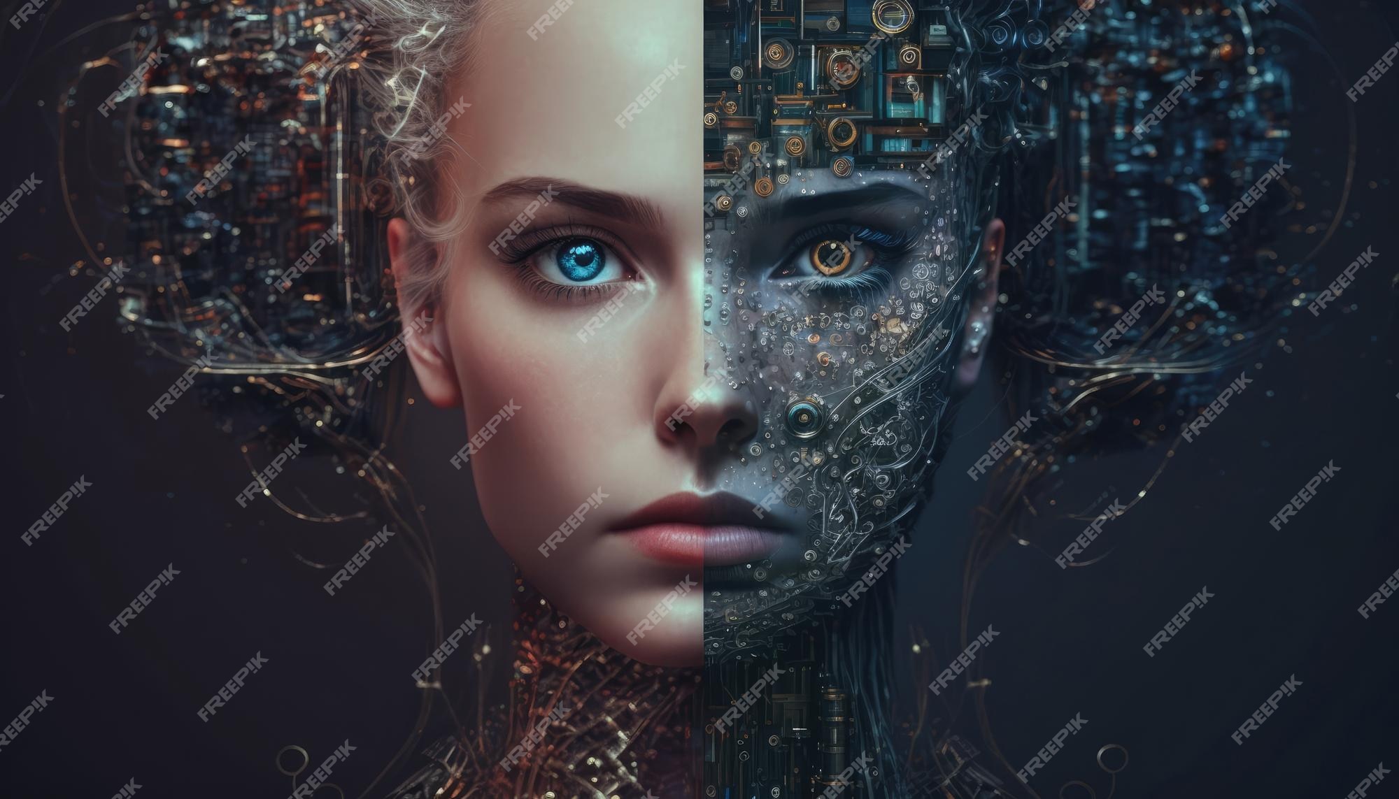 Premium Photo Woman Face Created By Artificial Intelligence Ai Technologies Concept Ai And
