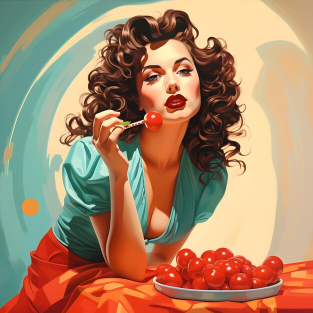 Premium Photo A Woman Is Eating A Bag Of Chocolate Candy Woman
