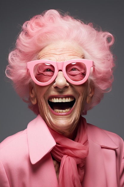 Premium Photo | Woman old portrait surprise Premium Photo | Woman old portrait surprise